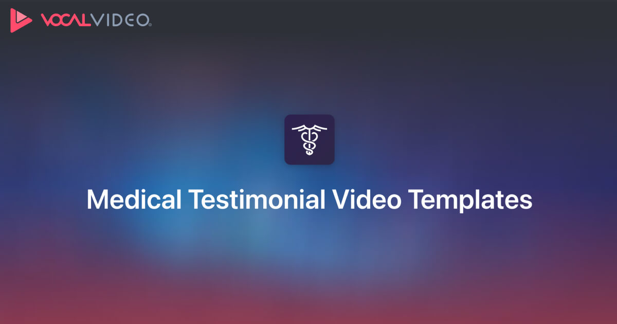 Example questions for medical testimonial videos.